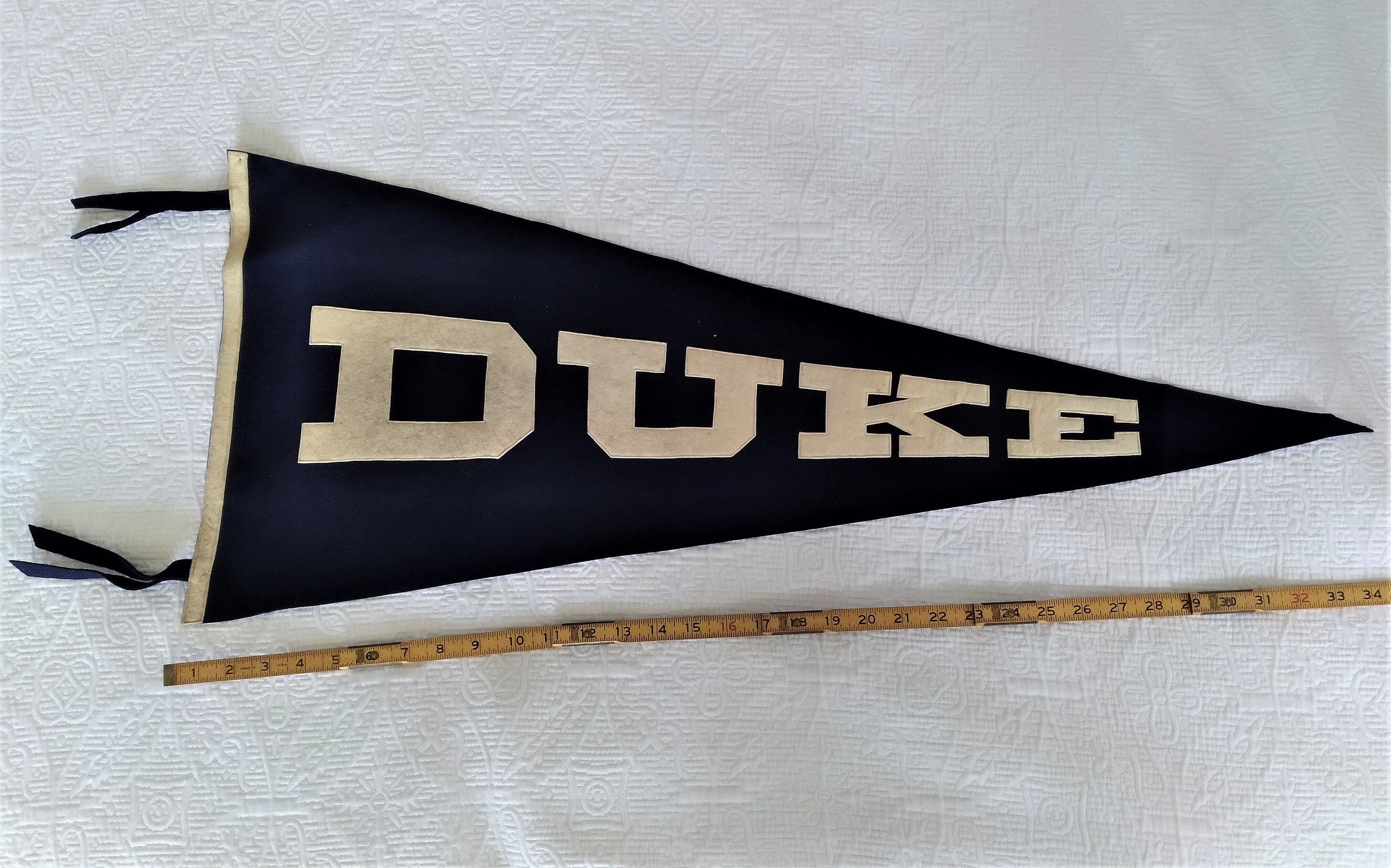 Duke University Felt Pennant 1920-40's Vintage, Original, Sewn on ...