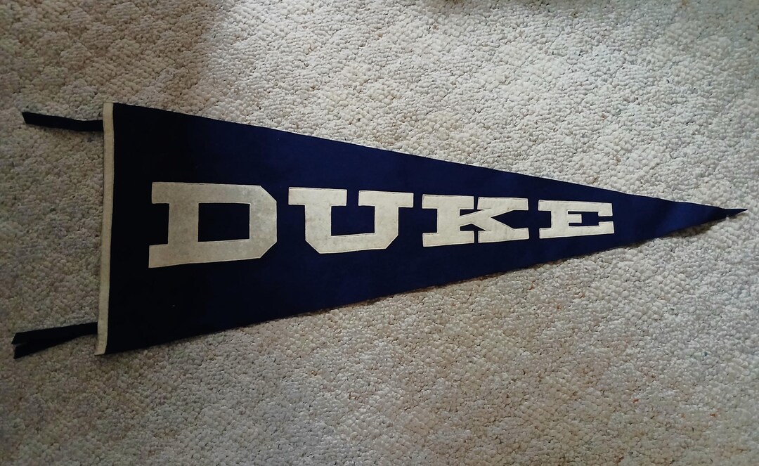 Duke University Felt Pennant 1920-40's Vintage, Original, Sewn on ...