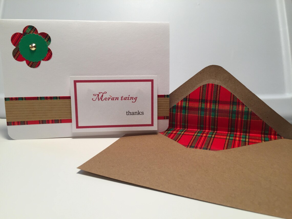 Outlander Handmade Scottish Gaelic Thank You Notes with | Etsy