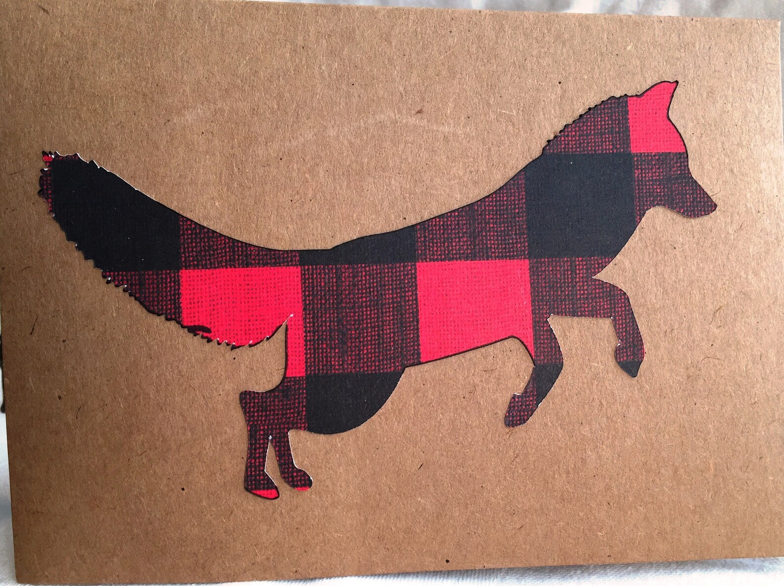 Buffalo Plaid Outlander Animals Note Cards - Etsy