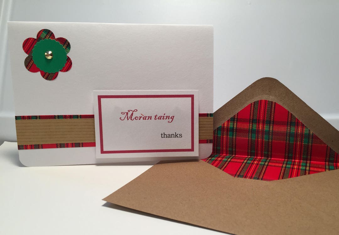 Outlander Handmade Scottish Gaelic Thank You Notes With Coordinating ...