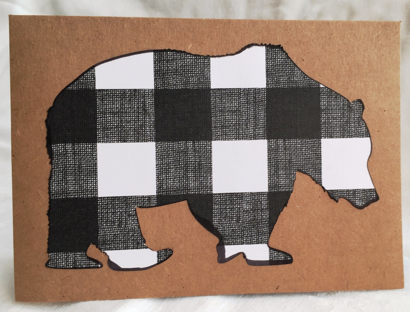 Buffalo Plaid Outlander Animals Note Cards - Etsy