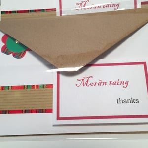Outlander Handmade Scottish Gaelic Thank You Notes With Coordinating ...
