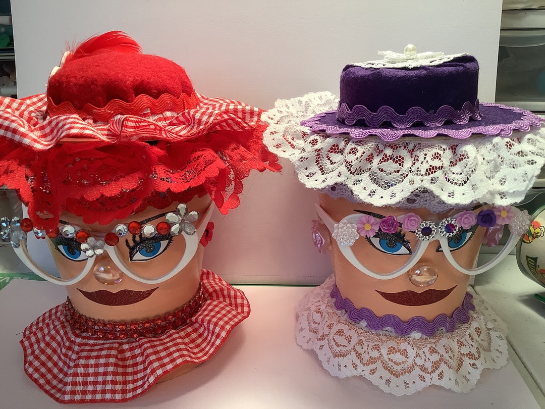 Birdie Bell Red Hat Clay Pot - Etsy