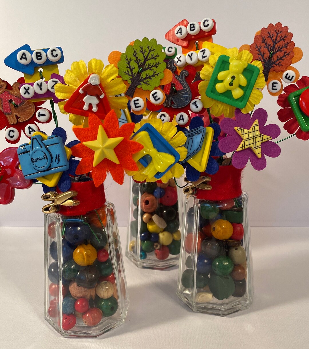 Teacher Appreciation Button Bouquet - Etsy