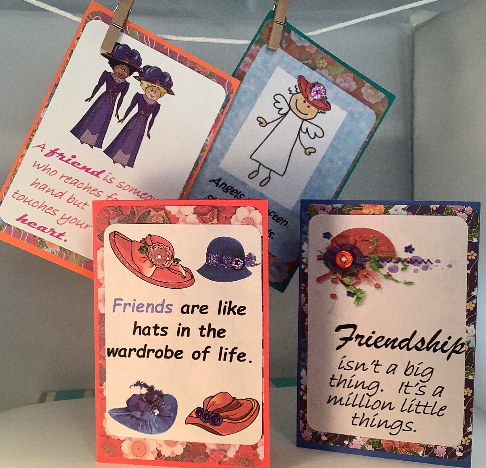 Red Hat Friendship Cards - Etsy