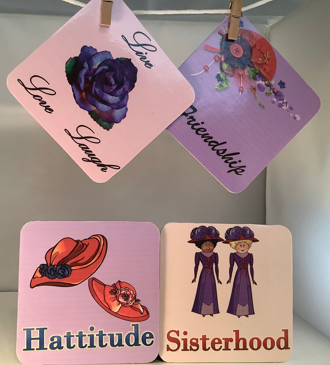 Red Hat Coasters - Etsy