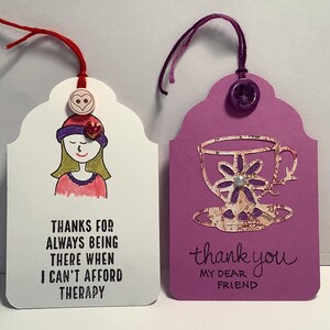 Embellished Red Hat Gift Tags - Etsy