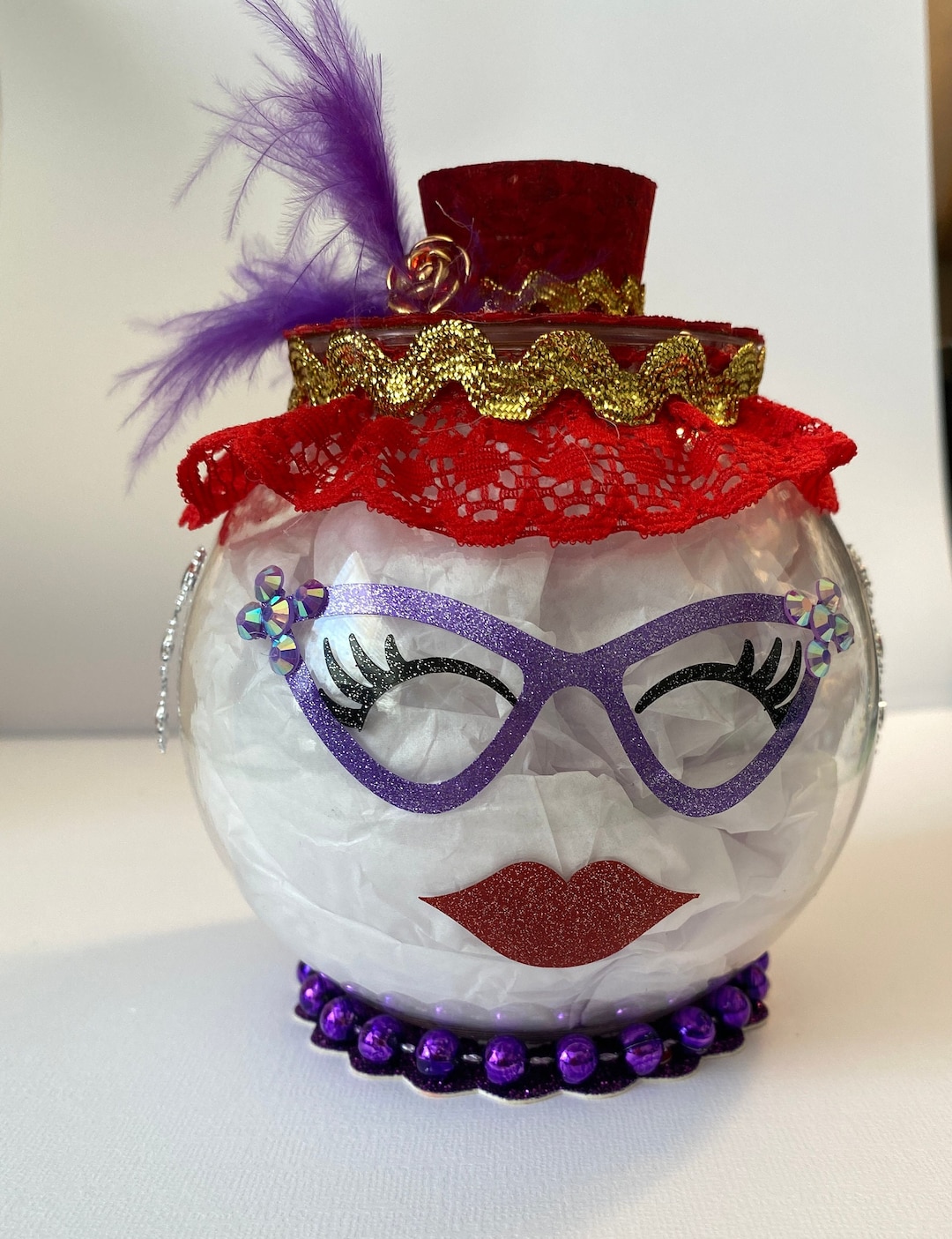 Birdie Belle Red Hat Trinket/candy Dish - Etsy