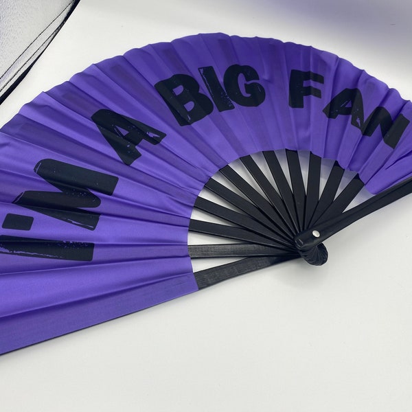 Large Purple Hand Fan - Etsy
