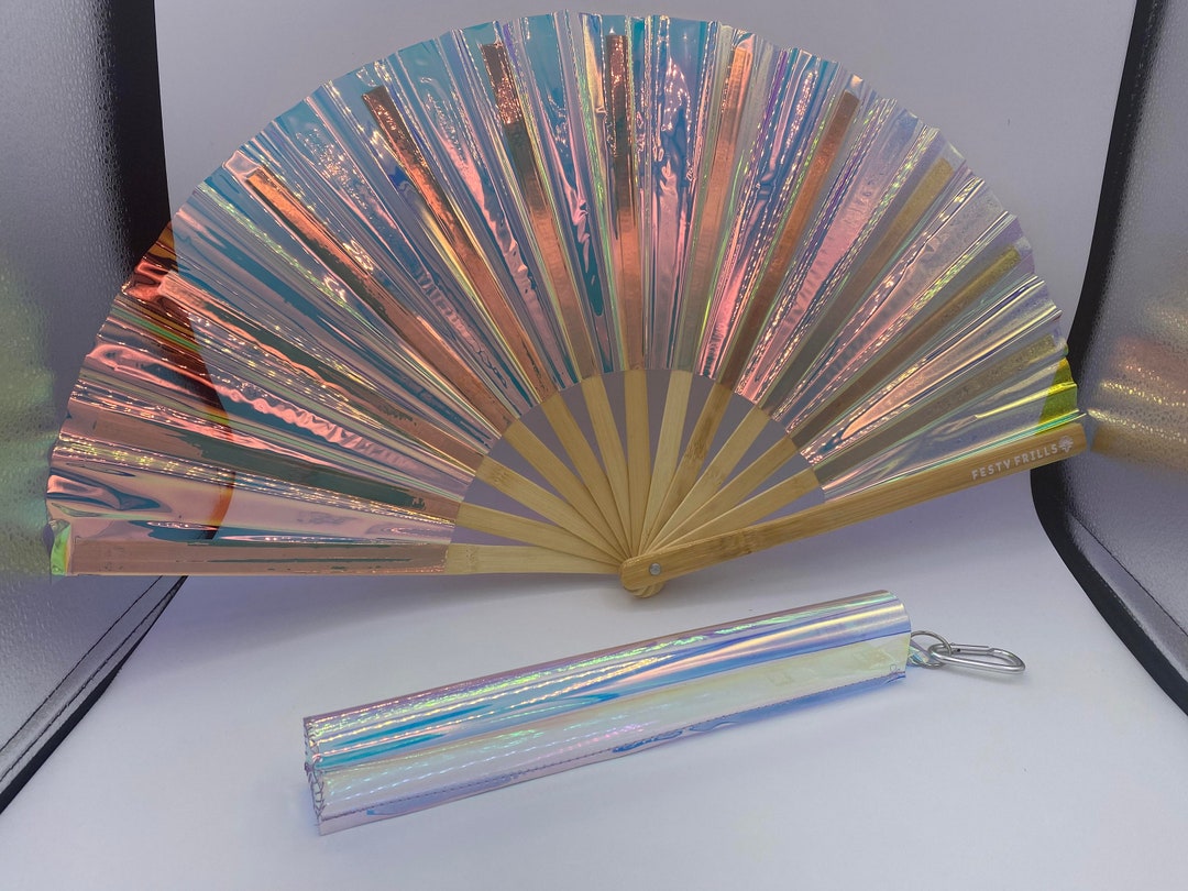 Transparent Holographic Clack Fan and Holder Combo - Etsy