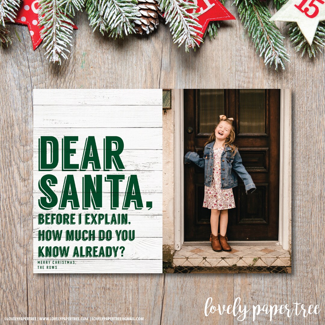 Dear Santa Card Holiday Card HC94 - Etsy