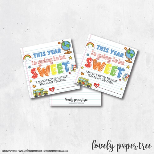 Back to School Printable First Day of School Gift Tag Teacher - Etsy