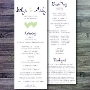 Two Hearts Wedding Program PRO3 - Etsy