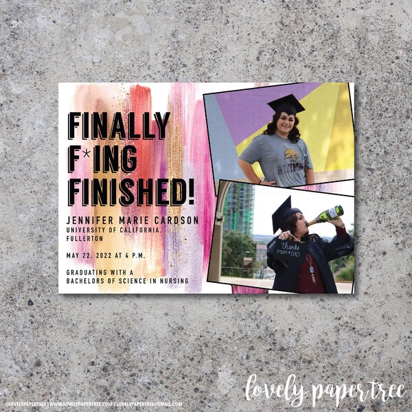 Funny Graduation Party Invitation - Etsy