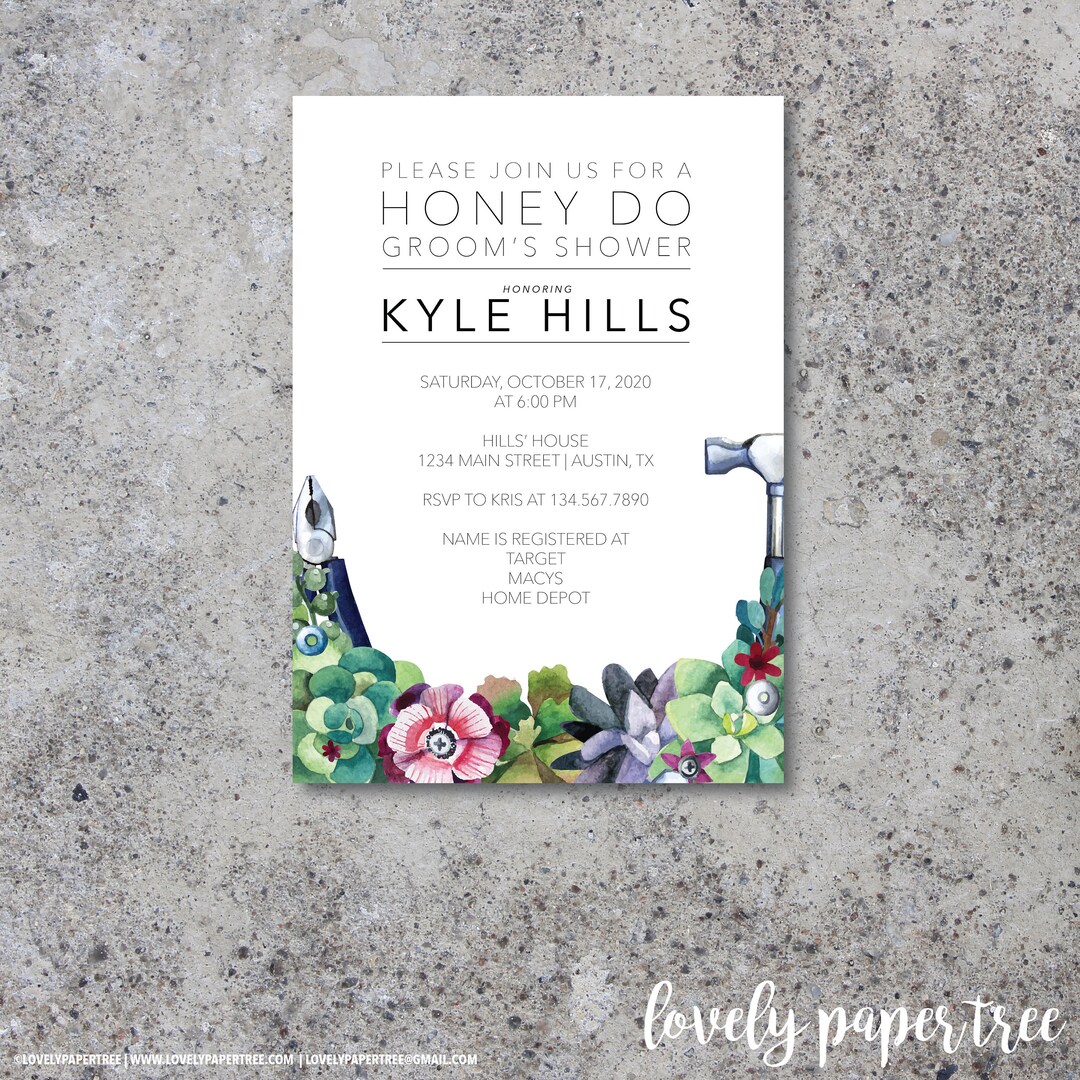 Honey Do Grooms Shower Invitation Couples Shower Bridal - Etsy