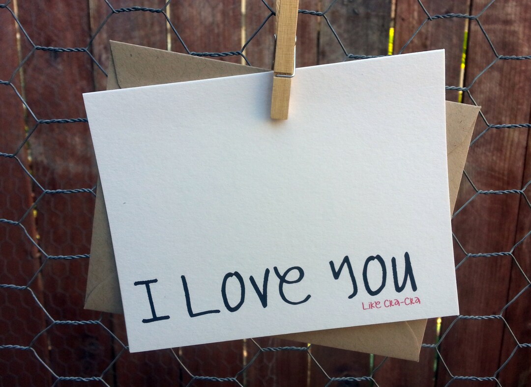I Love You Like Cra Cra Card - Etsy