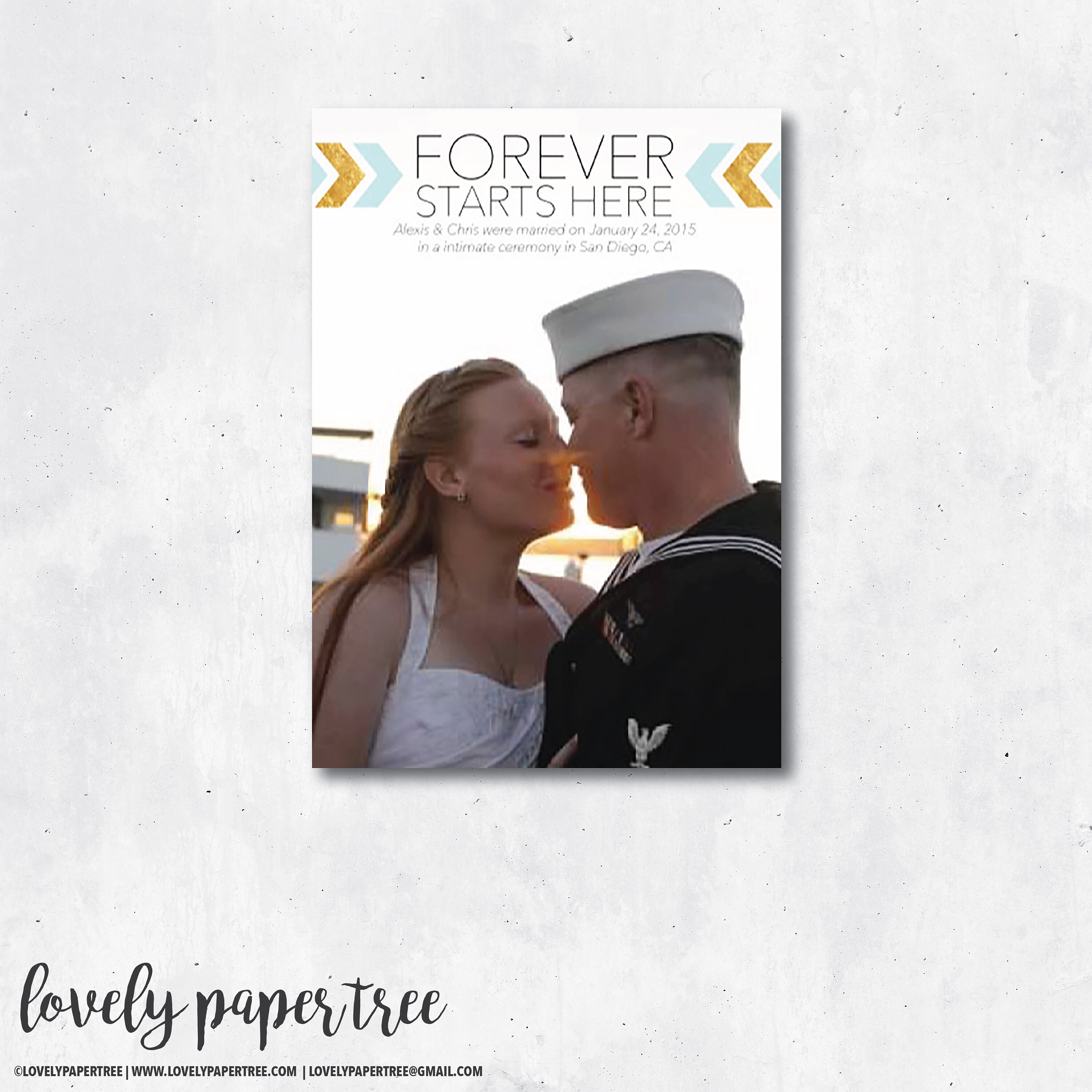 Forever Starts Here Wedding Announcement WA1 - Etsy