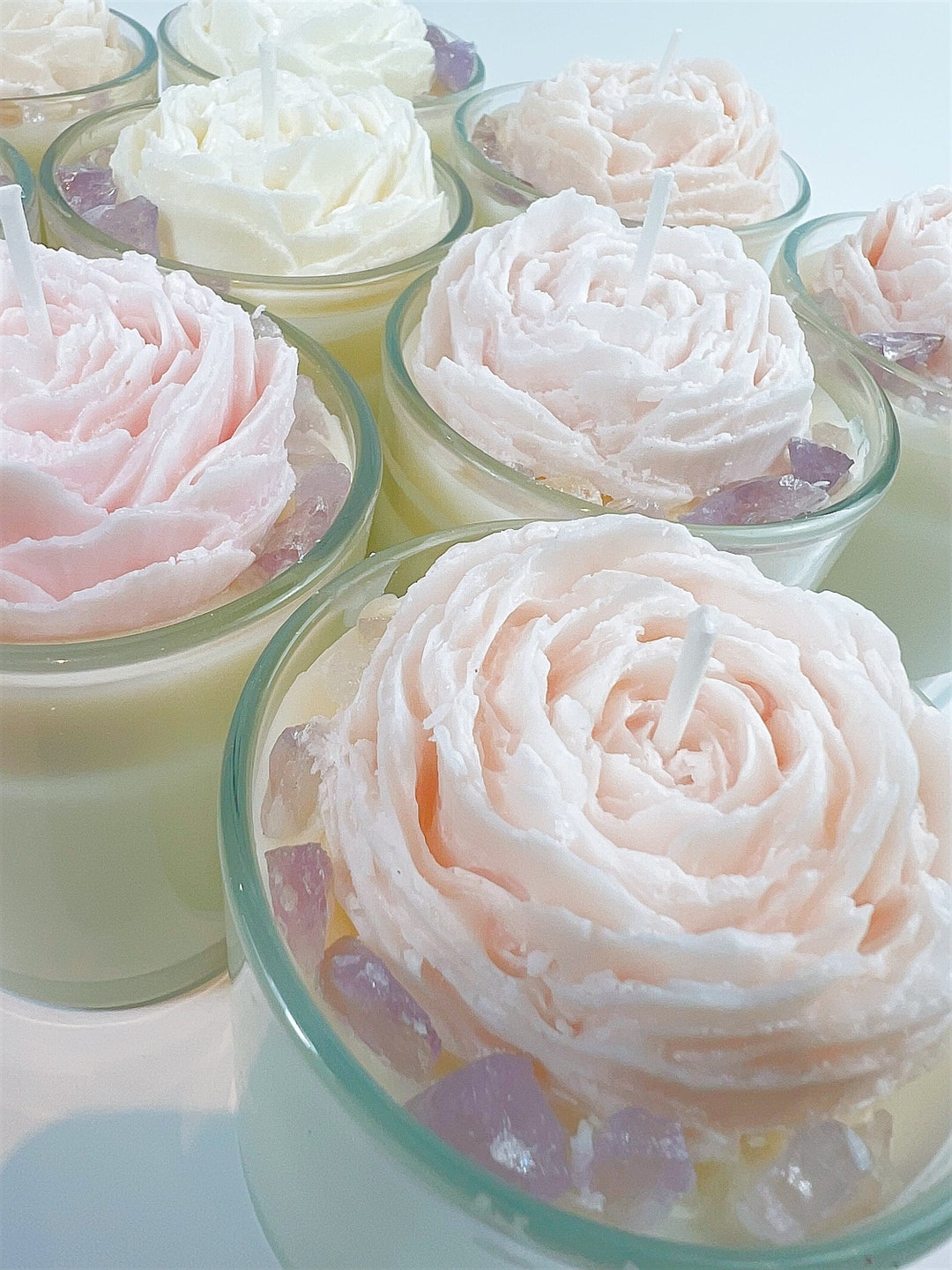 PEONY ROSE AMETHYST Candle peony Bouquet Love Candle Flower Candle ...