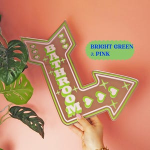 Retro Bathroom Arrow Mirror - Etsy