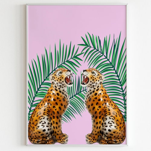 Retro 60s Leopard Pattern Wall Art/wall Decor/print | Etsy UK