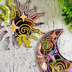 Groovy Moon & Sun Mirror Bundle - Etsy