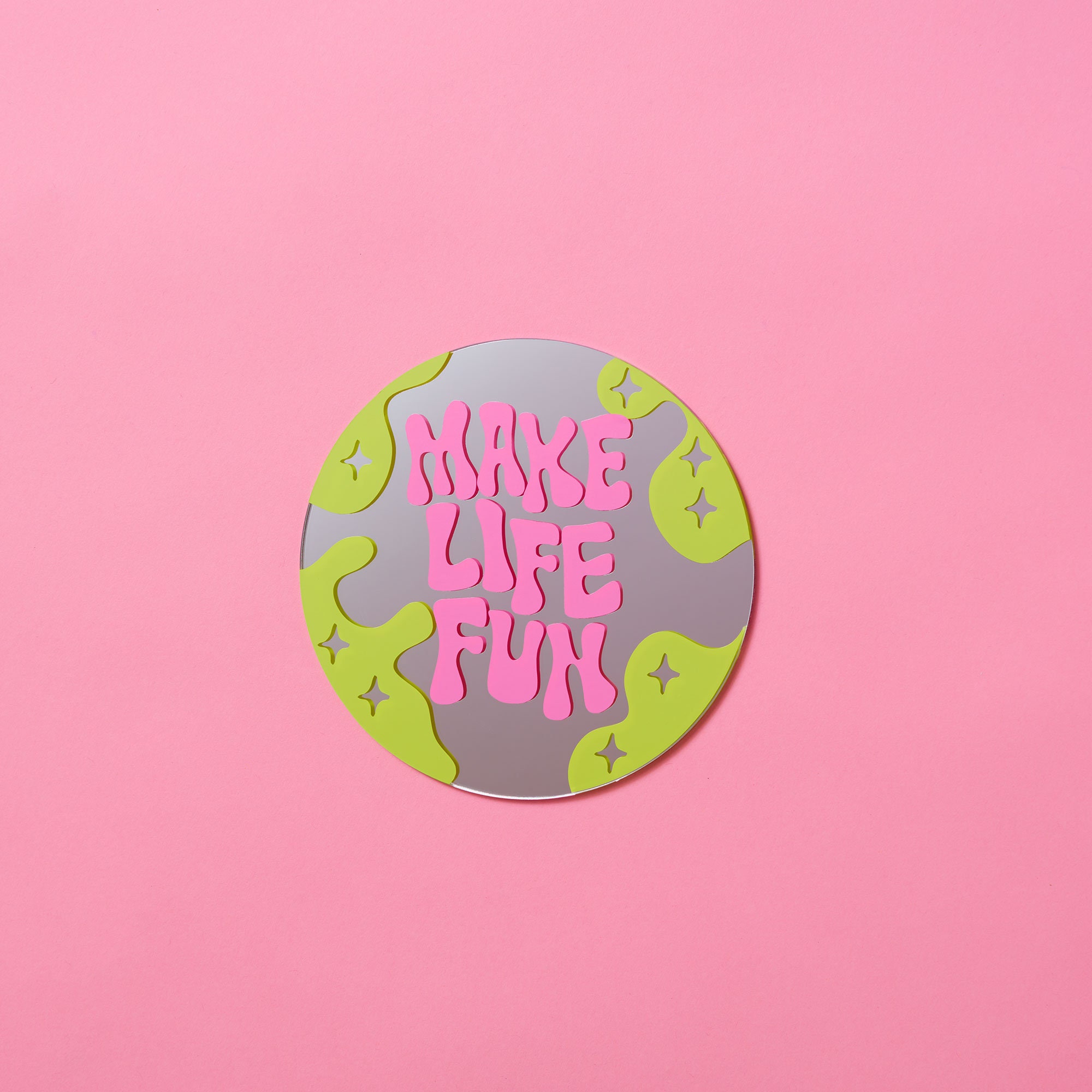 Make Life Fun Mini Disc Mirror - Etsy