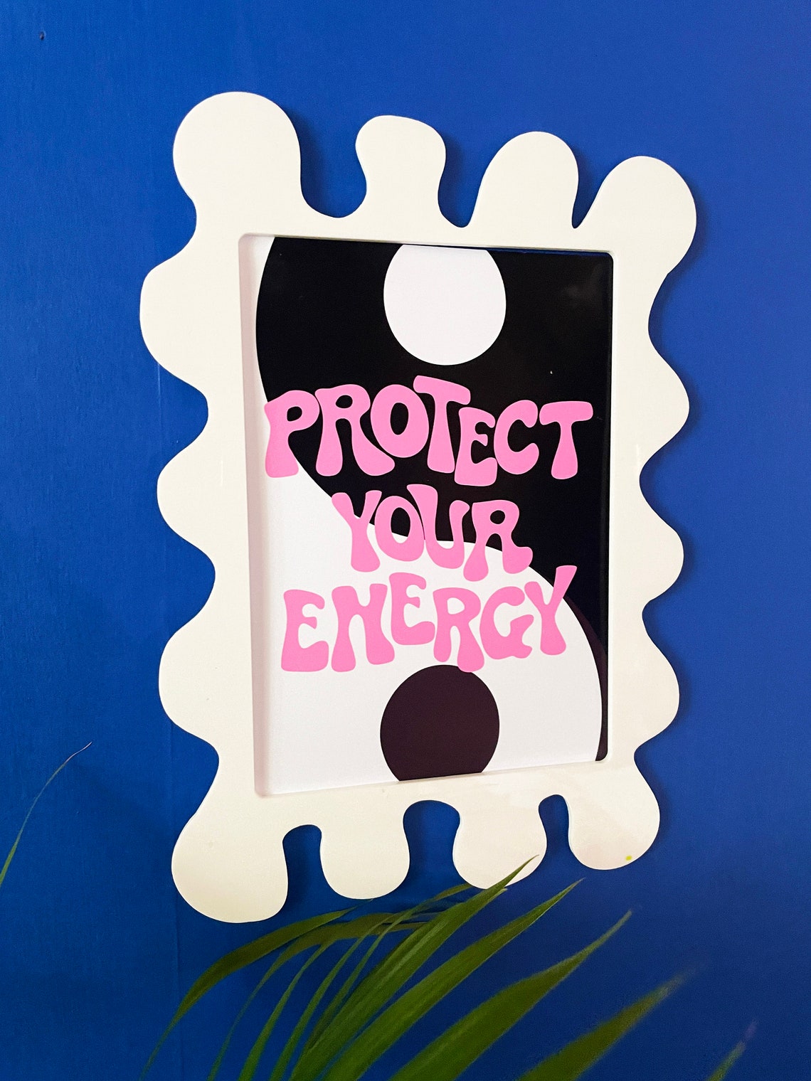 White Wall Print Blobby Frame Free Print Included - Etsy