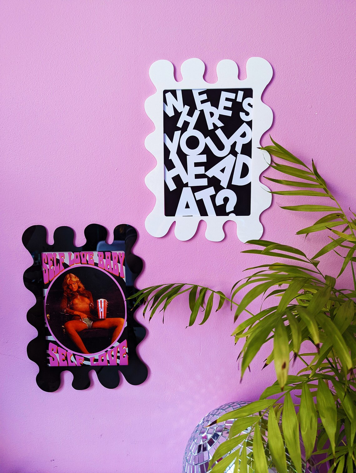 White Wall Print Blobby Frame Free Print Included - Etsy