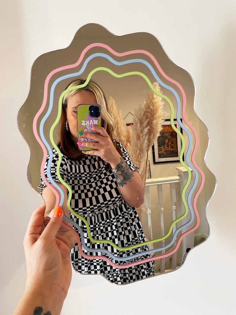 Pastel Wavy Mirror - Etsy