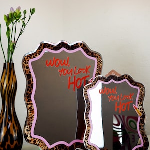 Leopard & Lippy Mirror - 2x Sizes - Etsy