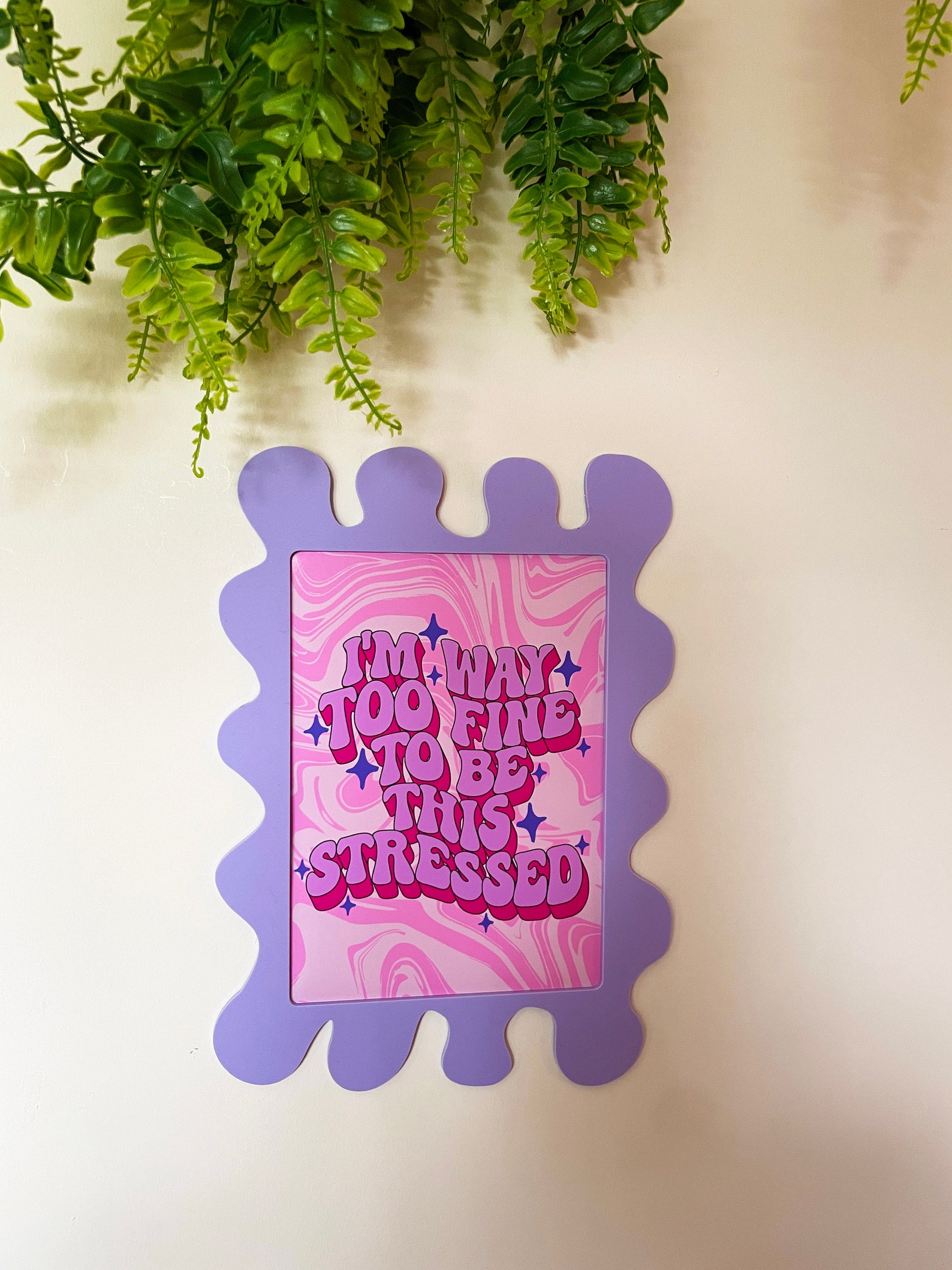 Palma Violet Wall Print Blobby Frame - Free Print Included - Etsy