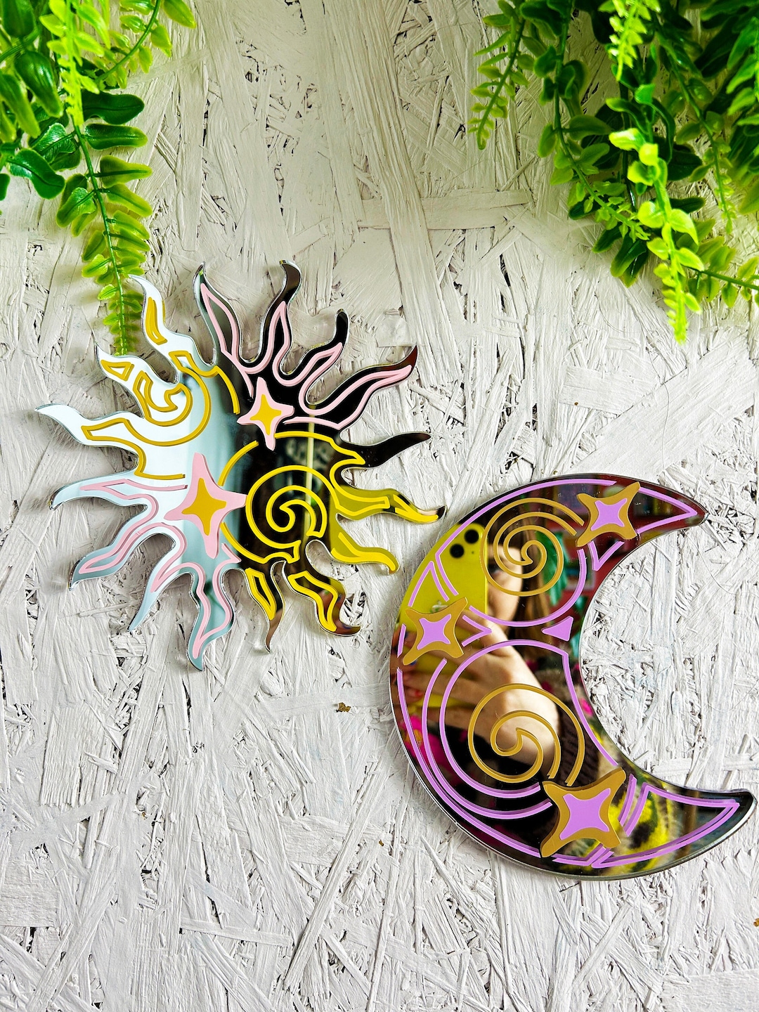 Groovy Moon & Sun Mirror Bundle - Etsy