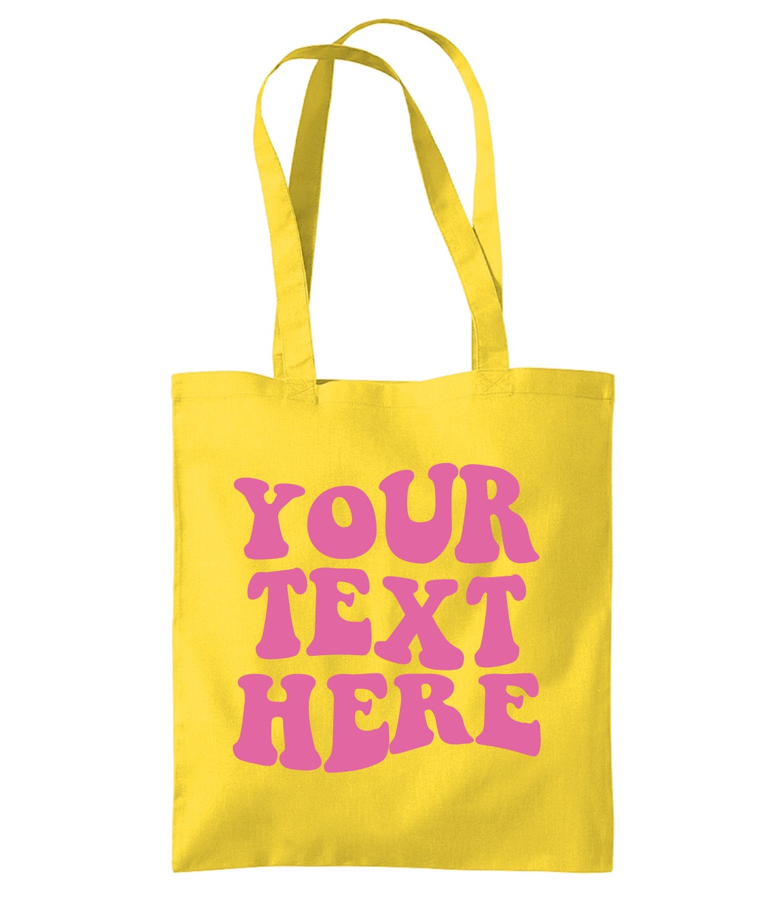 Custom Text Retro Tote Bags Lots of Colours Available Build | Etsy