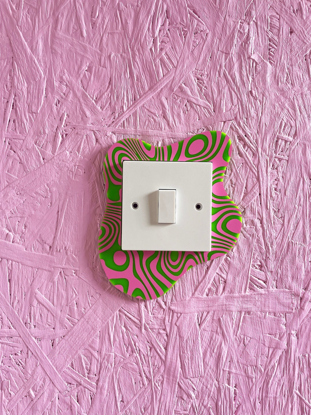 Pink & Green Groovy Blob Light Switch - Etsy UK