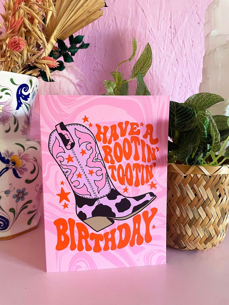 Rootin' Tootin' Cowboy Birthday Greeting Card - Etsy