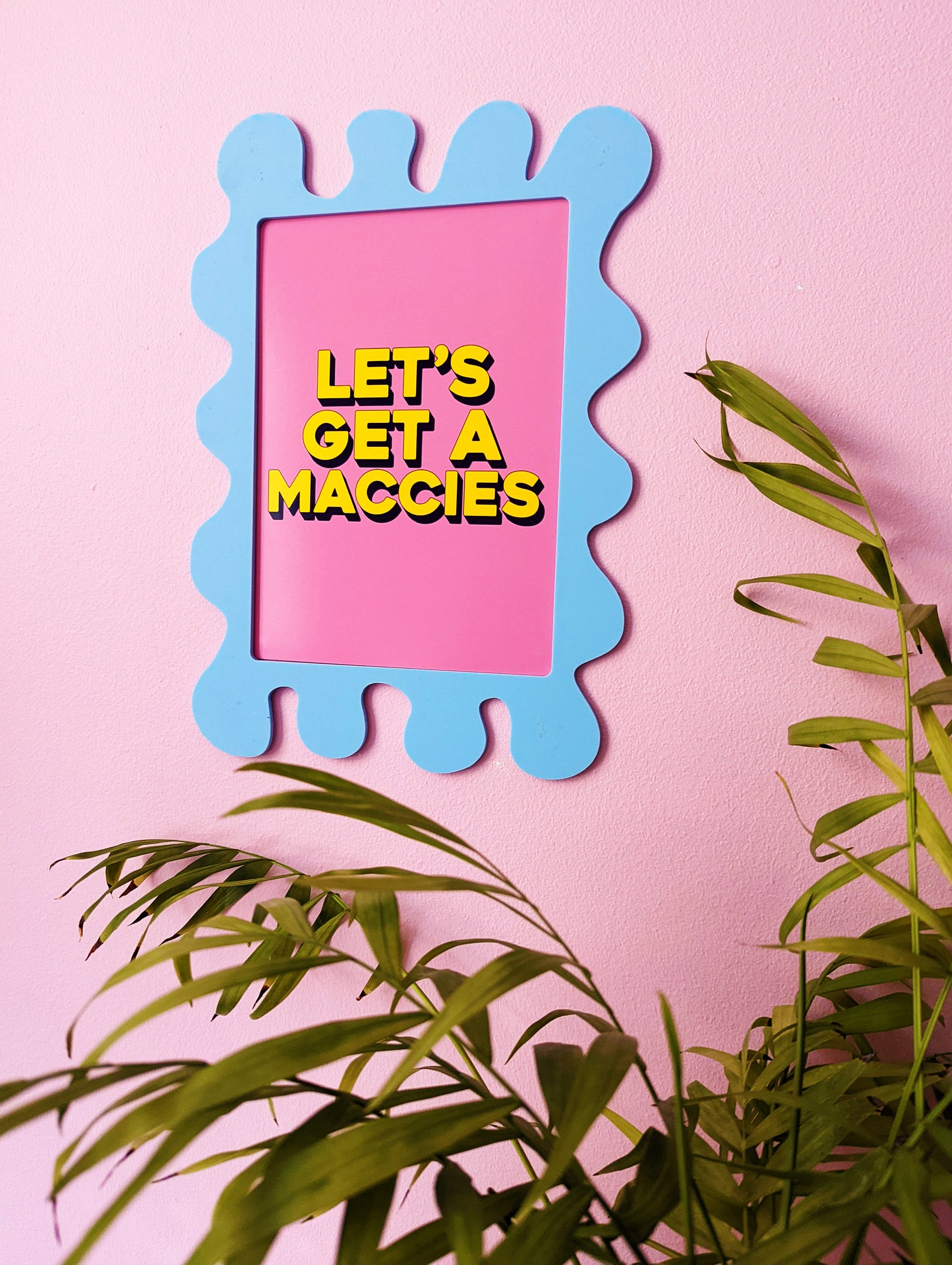 Candy Blue Wall Print Blobby Frame - Free Print Included - Etsy