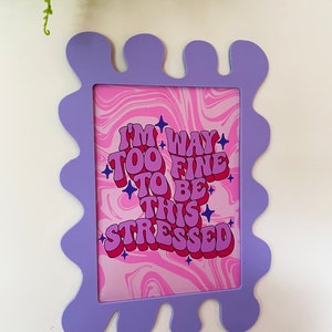 Palma Violet Wall Print Blobby Frame - Free Print Included - Etsy