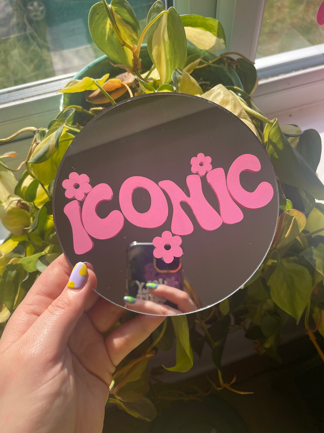Iconic Mini Disc Mirror Customise Colour - Etsy