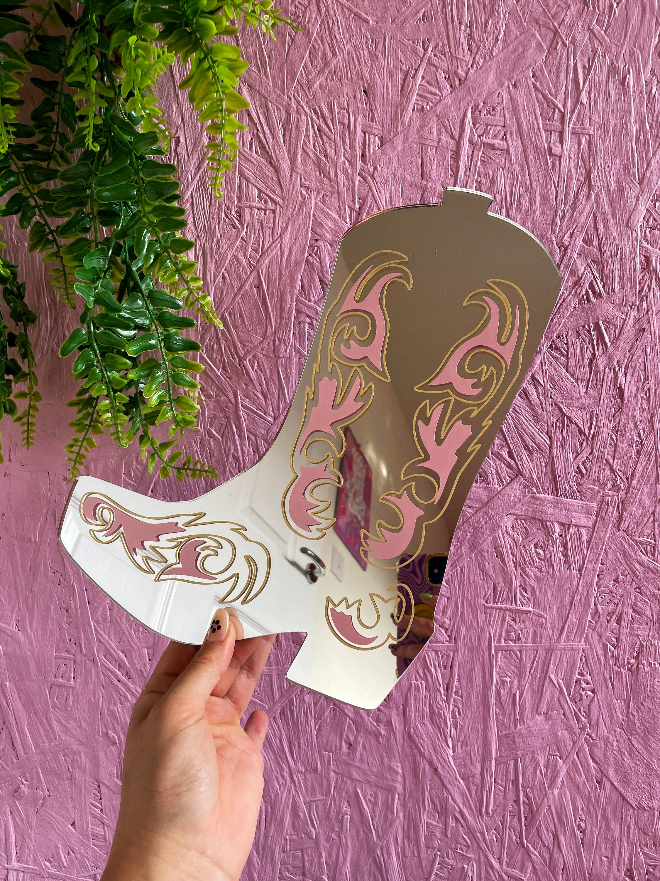 Cowboy Boot Mirror - Etsy