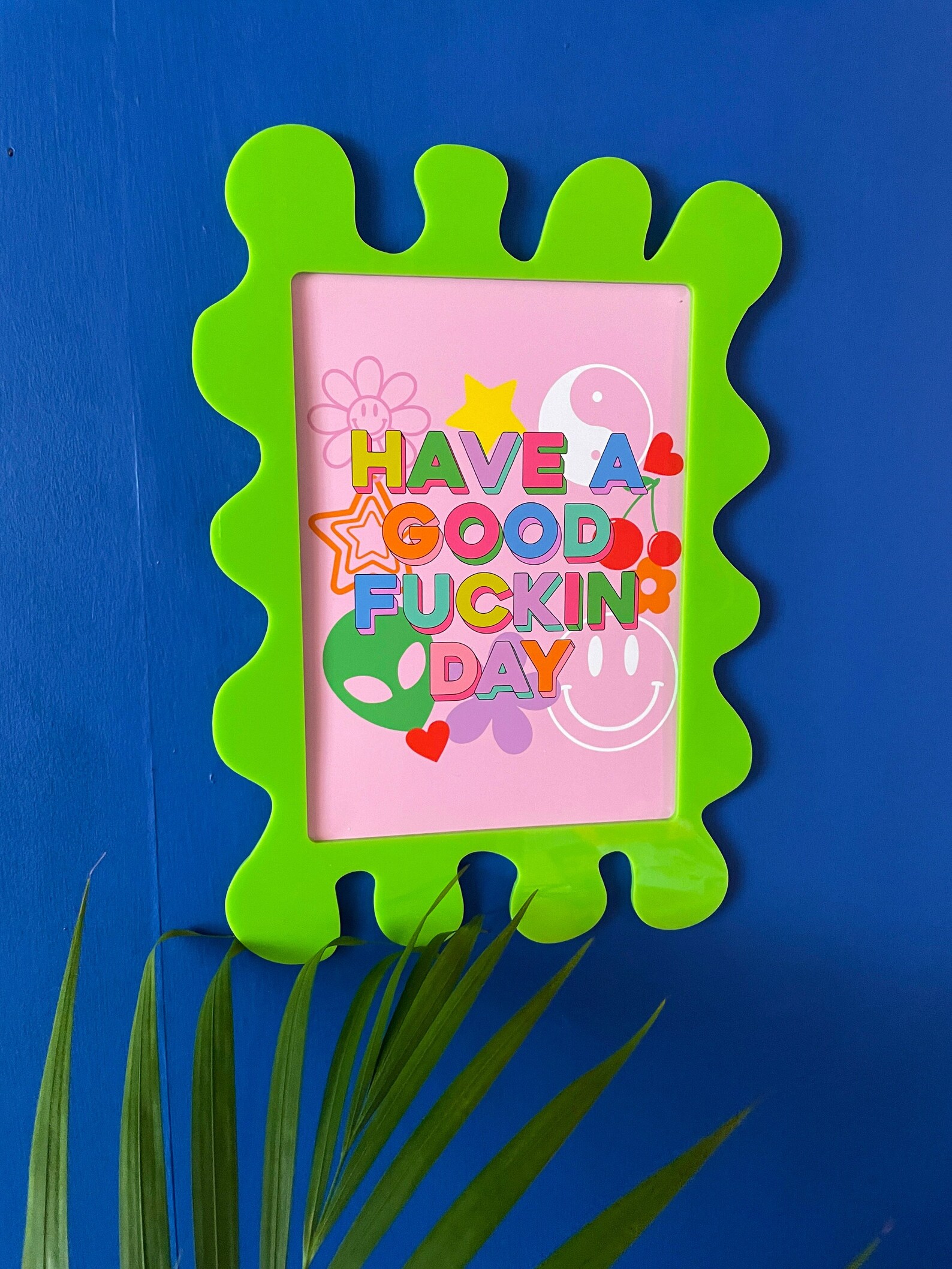 Lime Wall Print Blobby Frame Free Print Included - Etsy UK