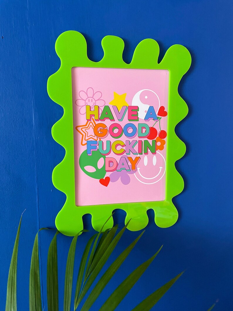 Lime Wall Print Blobby Frame Free Print Included - Etsy UK