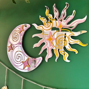 Groovy Moon & Sun Mirror Bundle - Etsy UK