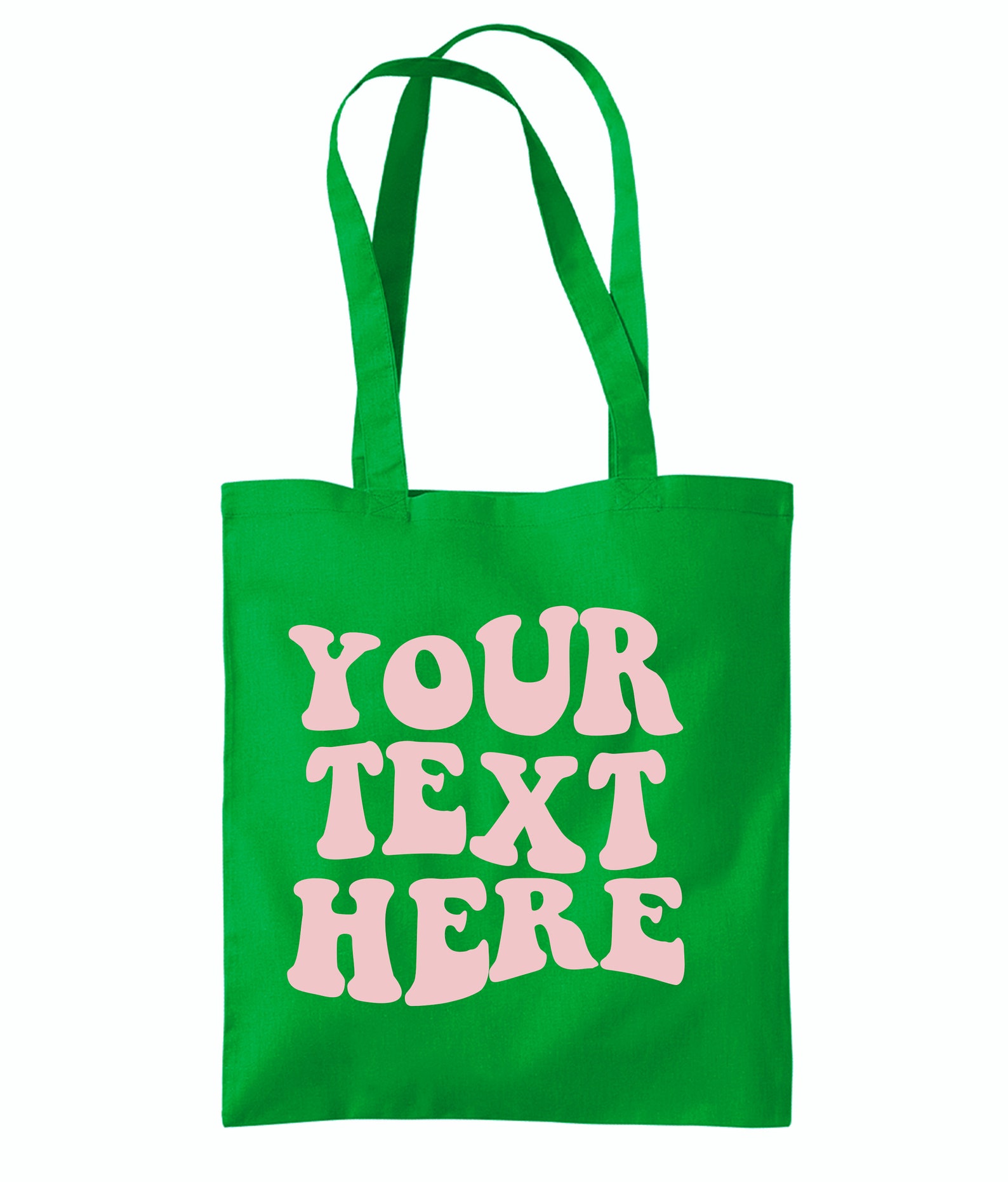 Custom Text Retro Tote Bags, Lots of Colours Available - Build Your Own ...