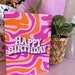 Groovy Happy Birthday Greeting Card - Etsy