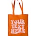 Custom Text Retro Tote Bags, Lots of Colours Available - Build Your Own ...