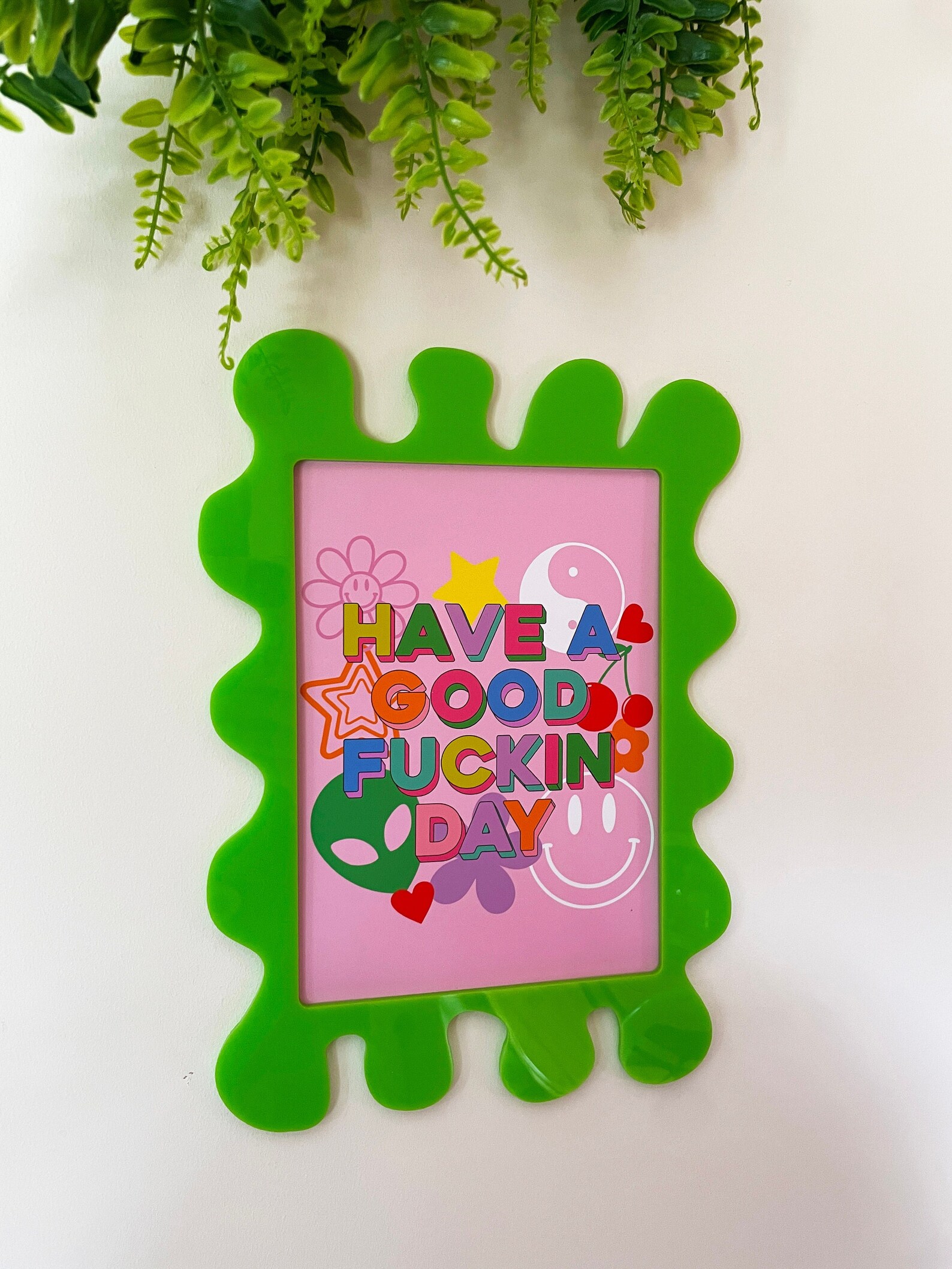 Lime Wall Print Blobby Frame Free Print Included - Etsy UK