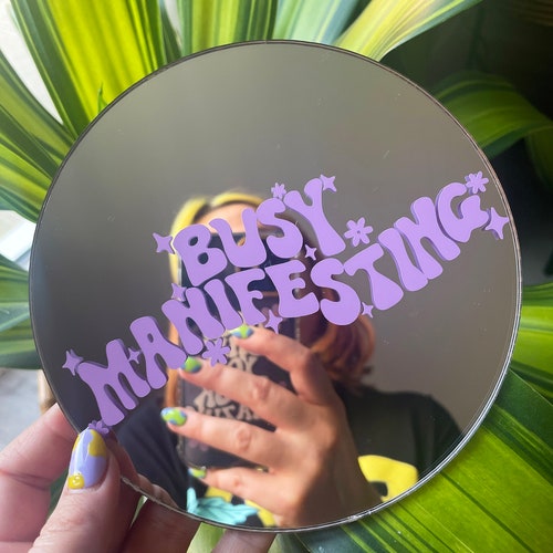 Stay Weird Mini Disc Mirror Customise Colour - Etsy