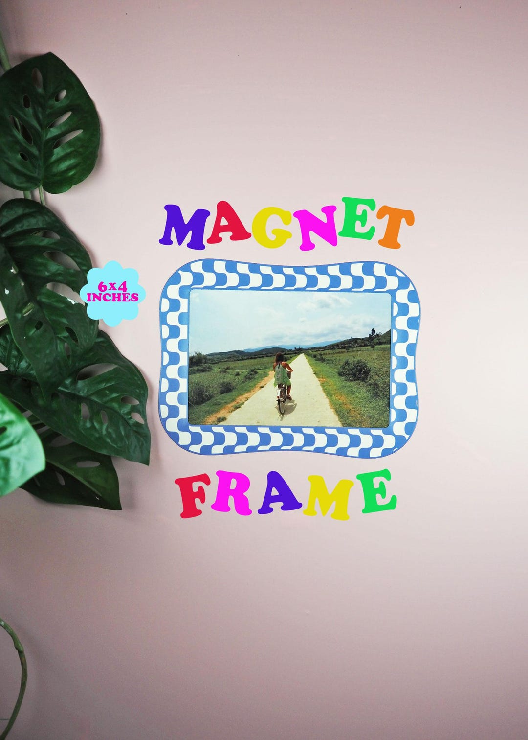 Blue Wavy Blob 6x4 Photo Print Magnetic Frame - Etsy