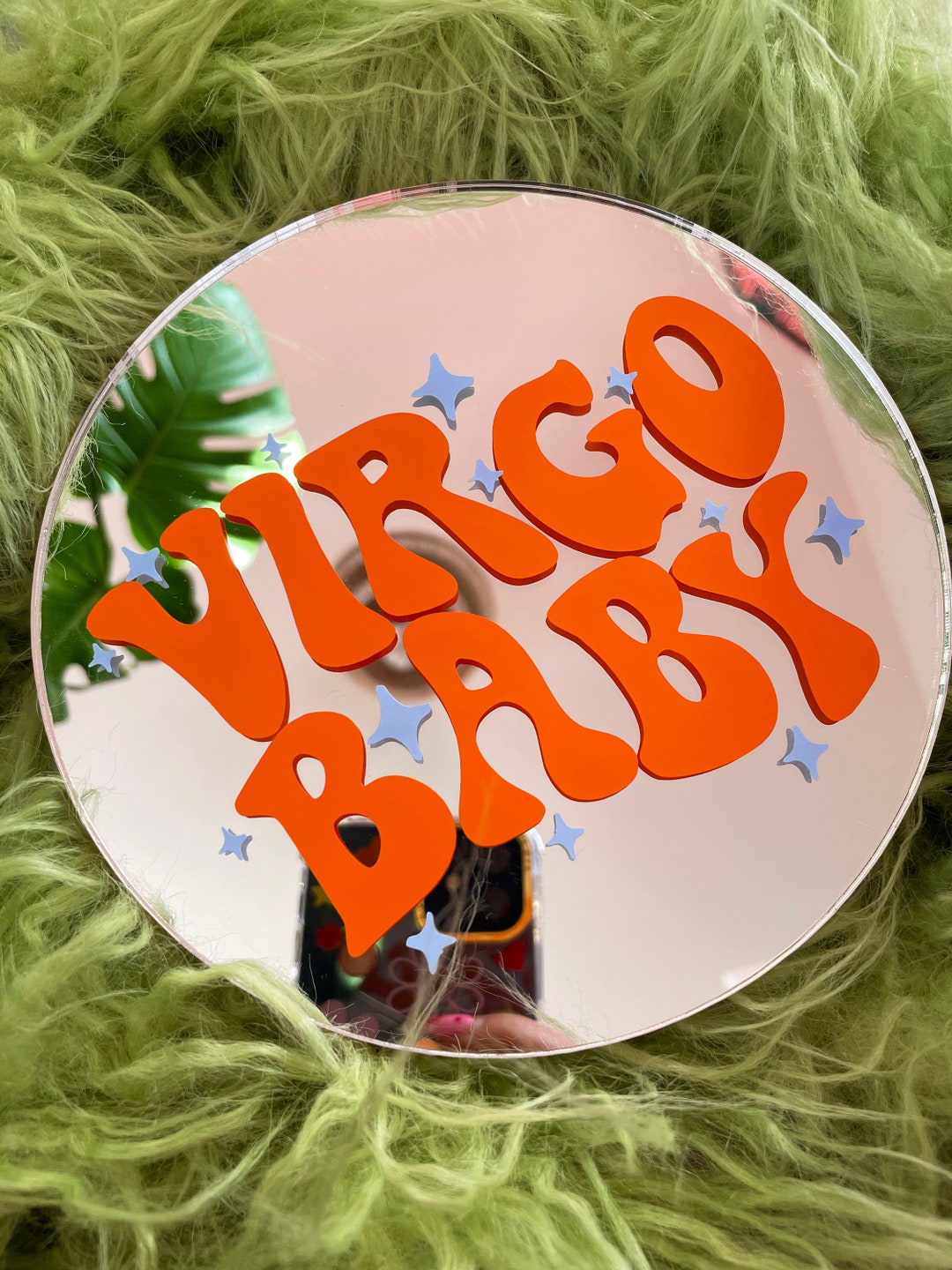 Virgo Horoscope/star Sign Mini Disc Mirror - Etsy